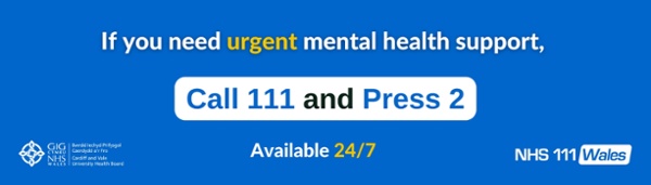 NHS 111 Press 2 Mura Banner - Cardiff and Vale University Health Board