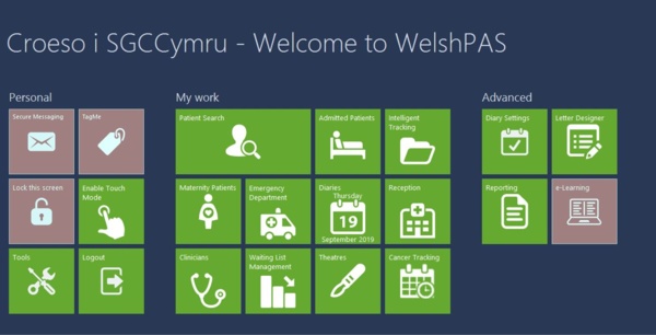 WelshPAS Home.JPG - Digital Health and Care Wales