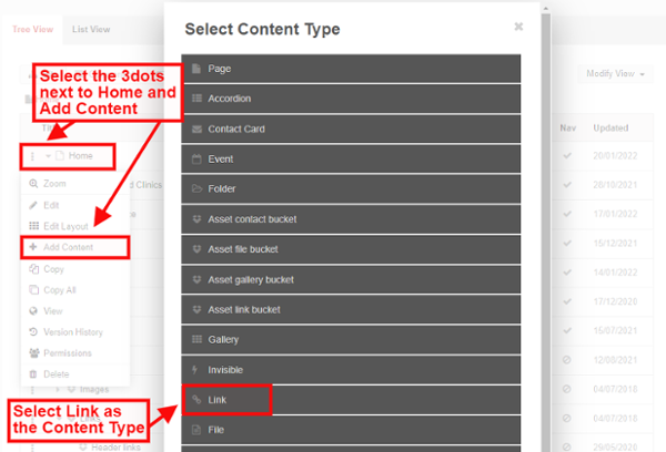 How Do I Create Links Cms Support