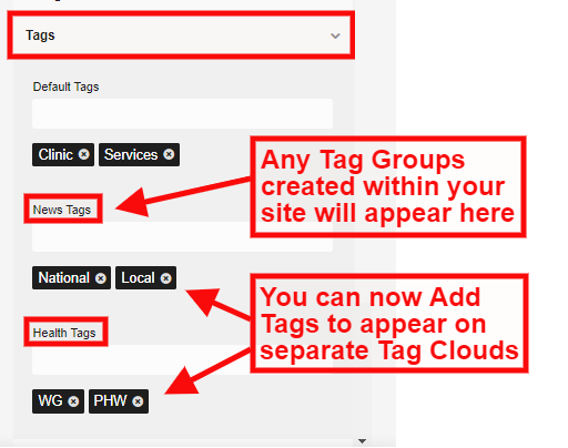 How Do I Add Tags and a Tag Cloud - CMS Support