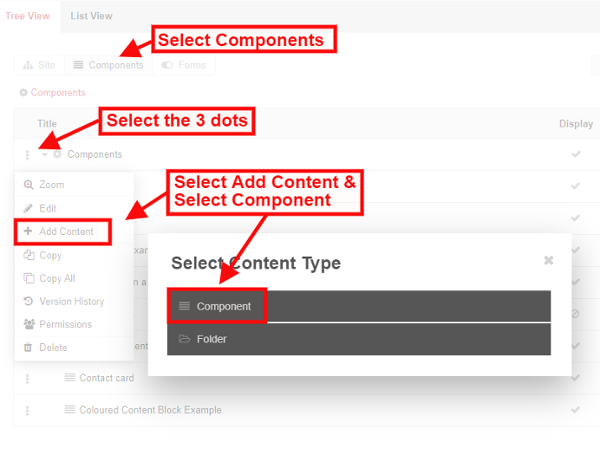 How Do I Create a Component Block - CMS Support