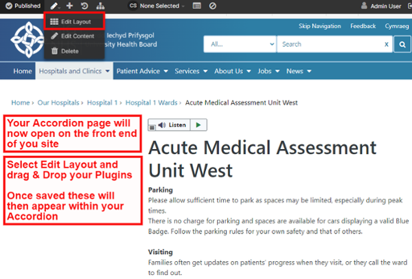 How Do I Add an Accordion - CMS Support