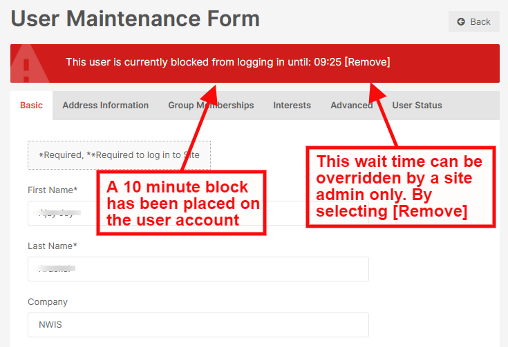 User Account Issues - CMS Support