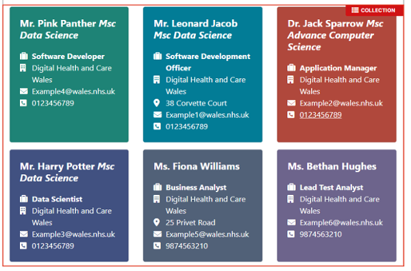Contact Cards Overview - CMS Support