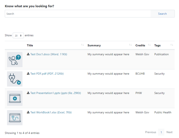 Advanced Table List - CMS Support