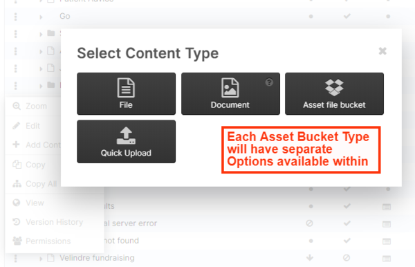 How Do I Add an Asset Bucket - CMS Support